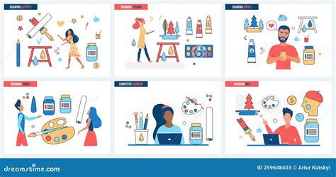 Artistieke Tekenontwerpen Stellen Kunstenaars In Staat Trendy Creatieve