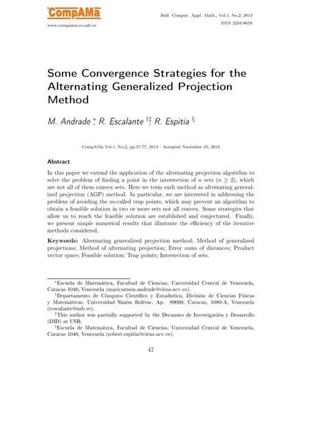 pdf m andrade r escalante r espitia some convergence strategies for the alternating