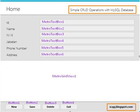 Vbnet Insert Update Delete With Mysql Database Metro Ui Theme Source Code Kode Ajaib