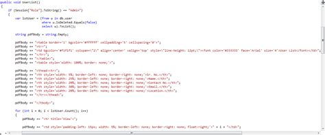 pdf generation of mvc view using itextsharp