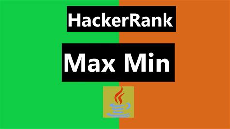 max min hackerrank solution java 8 interview preparation kit greedy algorithms youtube
