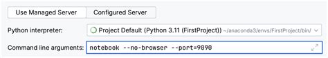 Manage Jupyter Notebook Servers IntelliJ IDEA Documentation