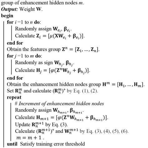 algorithm 3 incremental broad learning increment of enhancement download scientific diagram