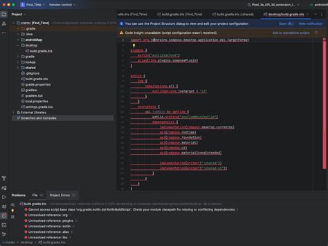 chapter 5 build gradle kts unresolved references kotlin multiplatform by tutorials kodeco