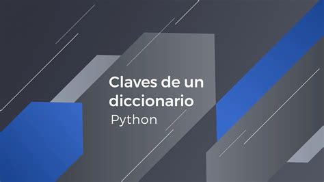 Claves De Un Diccionario Python 1080p YouTube