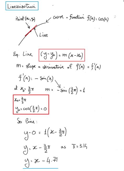 how do you find the linearization of f x cos x at x 3pi 2 socratic