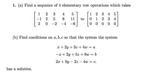 solved find a sequence of 4 elementary row operations which