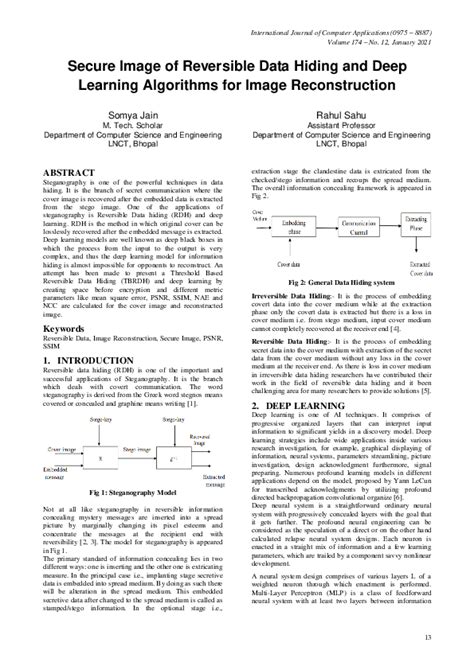 pdf secure image of reversible data hiding and deep learning algorithms for image