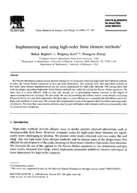 pdf implementing and using high order finite element methods dokumen tips