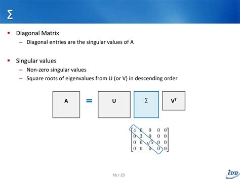 ppt calculating the singular values and pseudo inverse of a matrix singular value