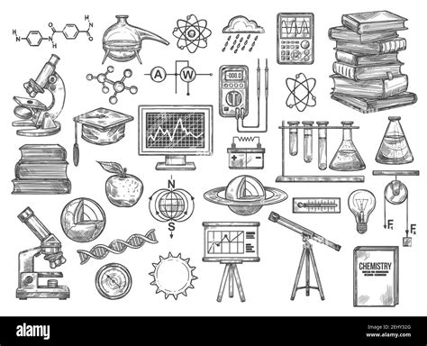 Science Equipment Chemistry And Biotechnology Tools Vector
