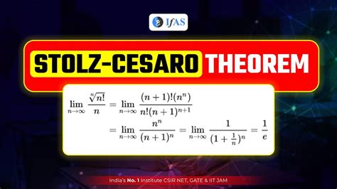 stolz cesaro theorem examples real analysis iit jam mathematics youtube