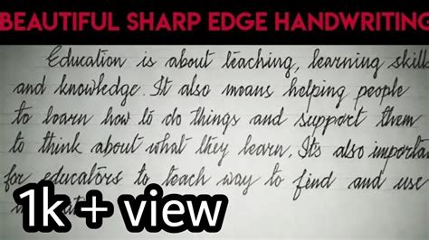 Beautiful Sharp Edge Cursive Handwriting Peny Power YouTube