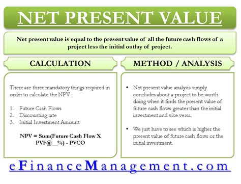 The Significance Of Net Present Value NPV In Investment Projects And