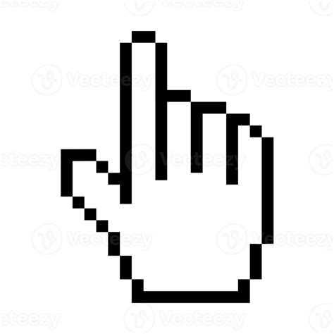 píxel mano cursor 23932464 PNG
