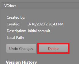 Delete Project From Version Control