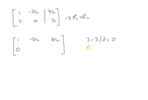 solved perform each matrix row operation and write the new matrix [ 1 3 2 7 2 3 4 2