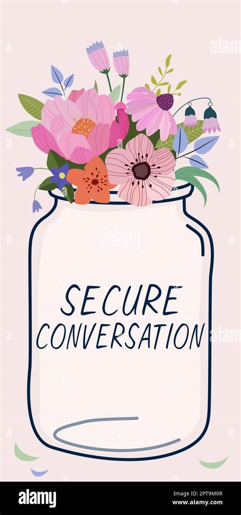 Writing Displaying Text Secure Conversation Internet Concept Secured