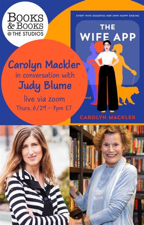 Judy Helped Launch Carolyn Macklers Adult Debut The Wife App Thursday June 29 2023 Via