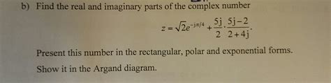 solved find the real and imaginary parts of the complex