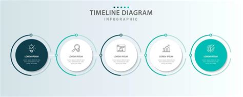 Infographic Template For Business 5 Steps Modern Timeline Diagram