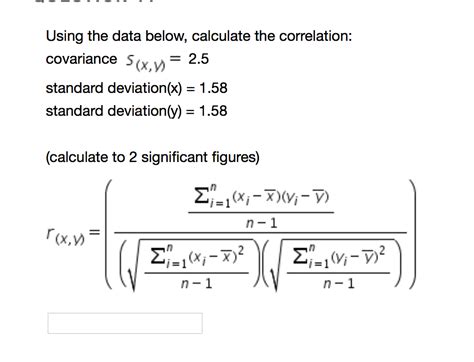 Solved Using The Data Below Calculate The Correlation Chegg