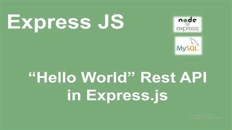 How To Create Hello World App With Express Js YouTube