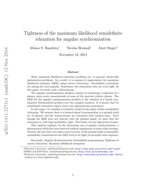 pdf tightness of the maximum likelihood semidefinite relaxation for angular synchronization