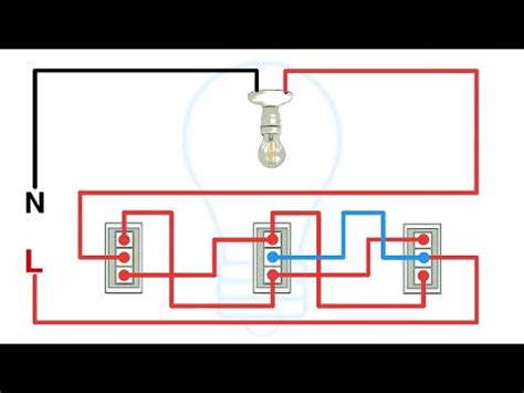 1 Bulb 3 Switch Controls Connection Diagram YouTube