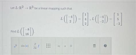 solved let l r2→r3 be a linear mapping such that