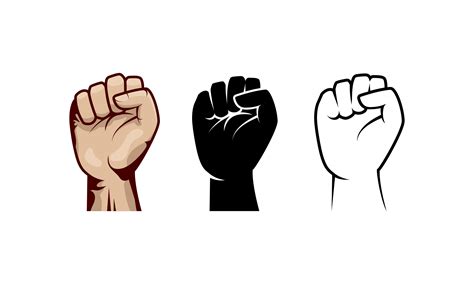 Clenched Fist Hand Vector Silhouette Graphic By Distrologo · Creative Fabrica