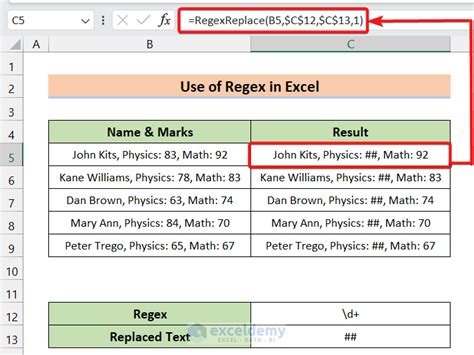 how to find and replace text using regex in excel exceldemy