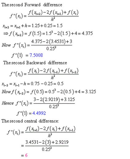 solved use the forward backward and centered finite difference 1 answer transtutors