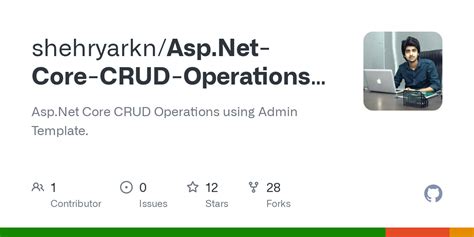 github shehryarkn asp core crud operations using admin template asp core crud
