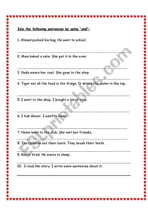 Joining Sentences With Conjunctions