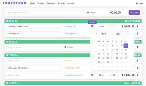 GitHub L Gorka Vue Django Time Tracker Time Tracking App Written In