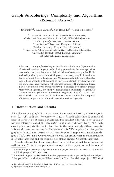 pdf graph subcolorings complexity and algorithms