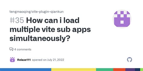 How Can I Load Multiple Vite Sub Apps Simultaneously Issue 35