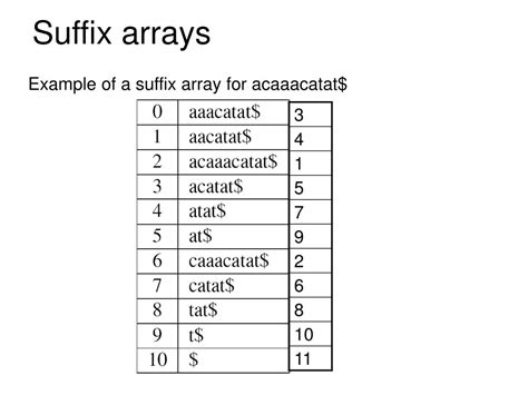 ppt suffix trees and suffix arrays powerpoint presentation free download id 449087
