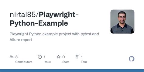 github nirtal85 playwright python example playwright python example project with pytest and