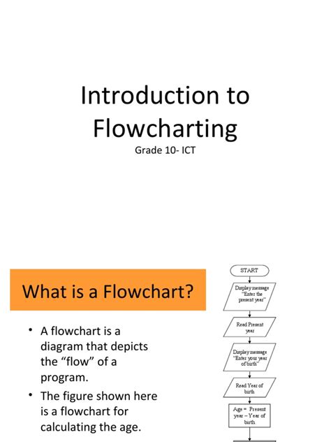 introduction to flowcharting grade 10 ict pdf variable computer science control flow