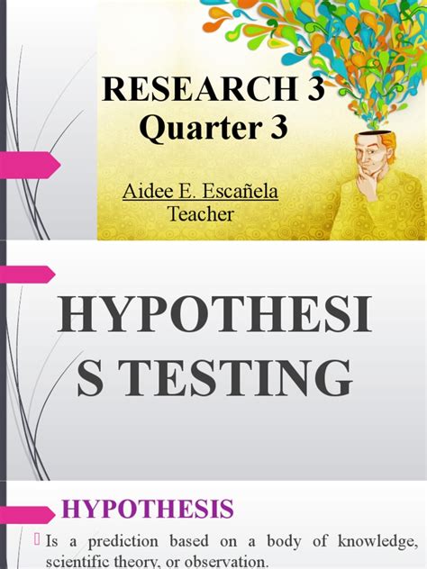 research 3 quarter 3 lesson 2 hypothesis testing pdf statistical hypothesis testing type i