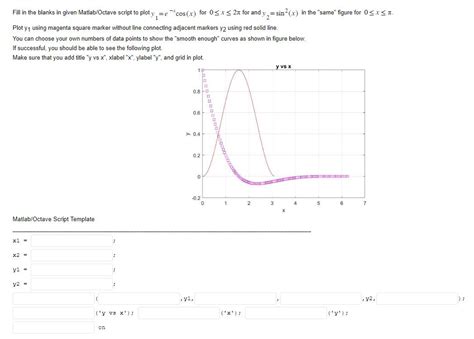 [solved] fill in the blanks in given matlab octave script