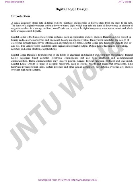 digital logic design pdf binary coded decimal theory of computation