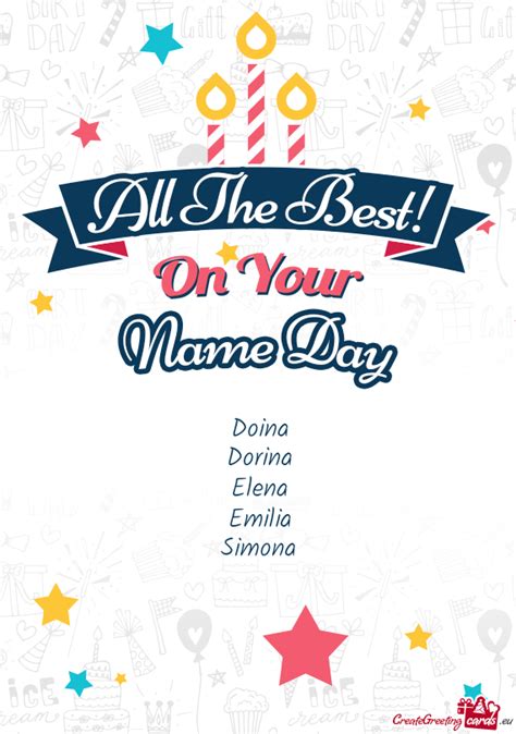 Doina Dorina Elena Emilia Simona Free Cards