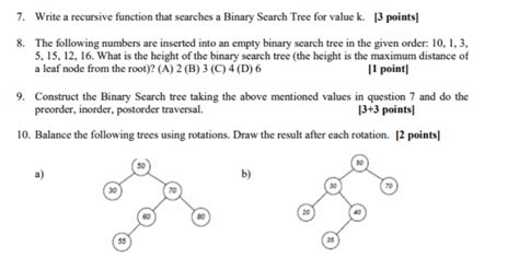 solved write a recursive function that searches a binary