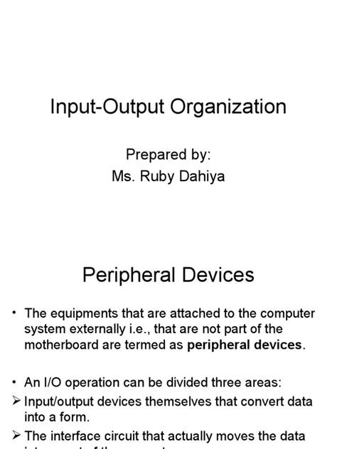 input output organization techniques pdf input output central processing unit