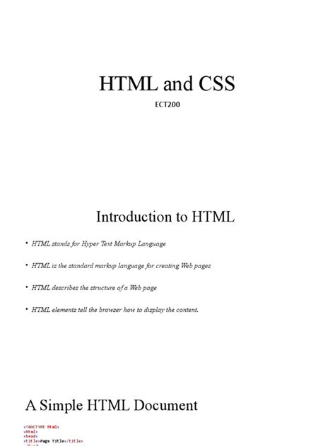 html and css pdf html element html