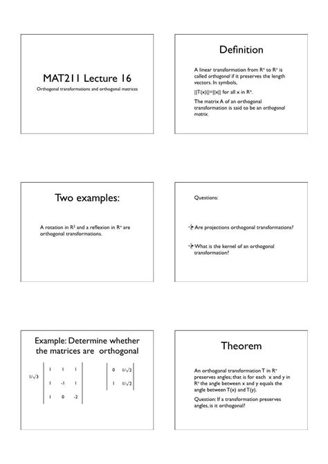 mat211 lecture 16 definition two examples theorem docslib