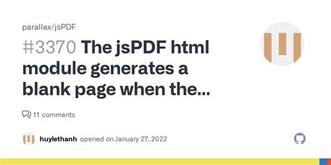 the jspdf html module generates a blank page when the browser has grammarly extension · issue